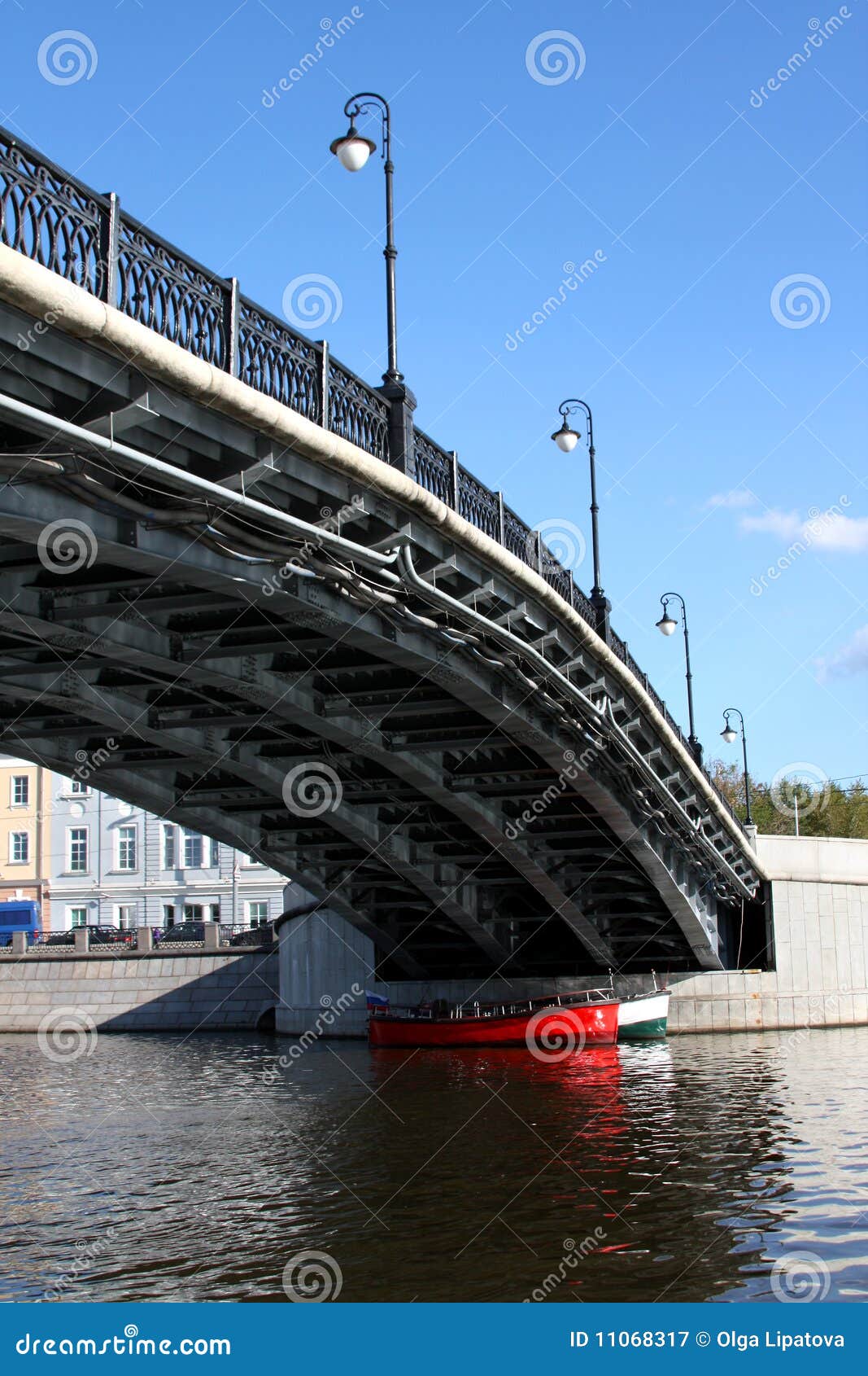 Two boats under bridge stock image. Image of nautical - 11068317