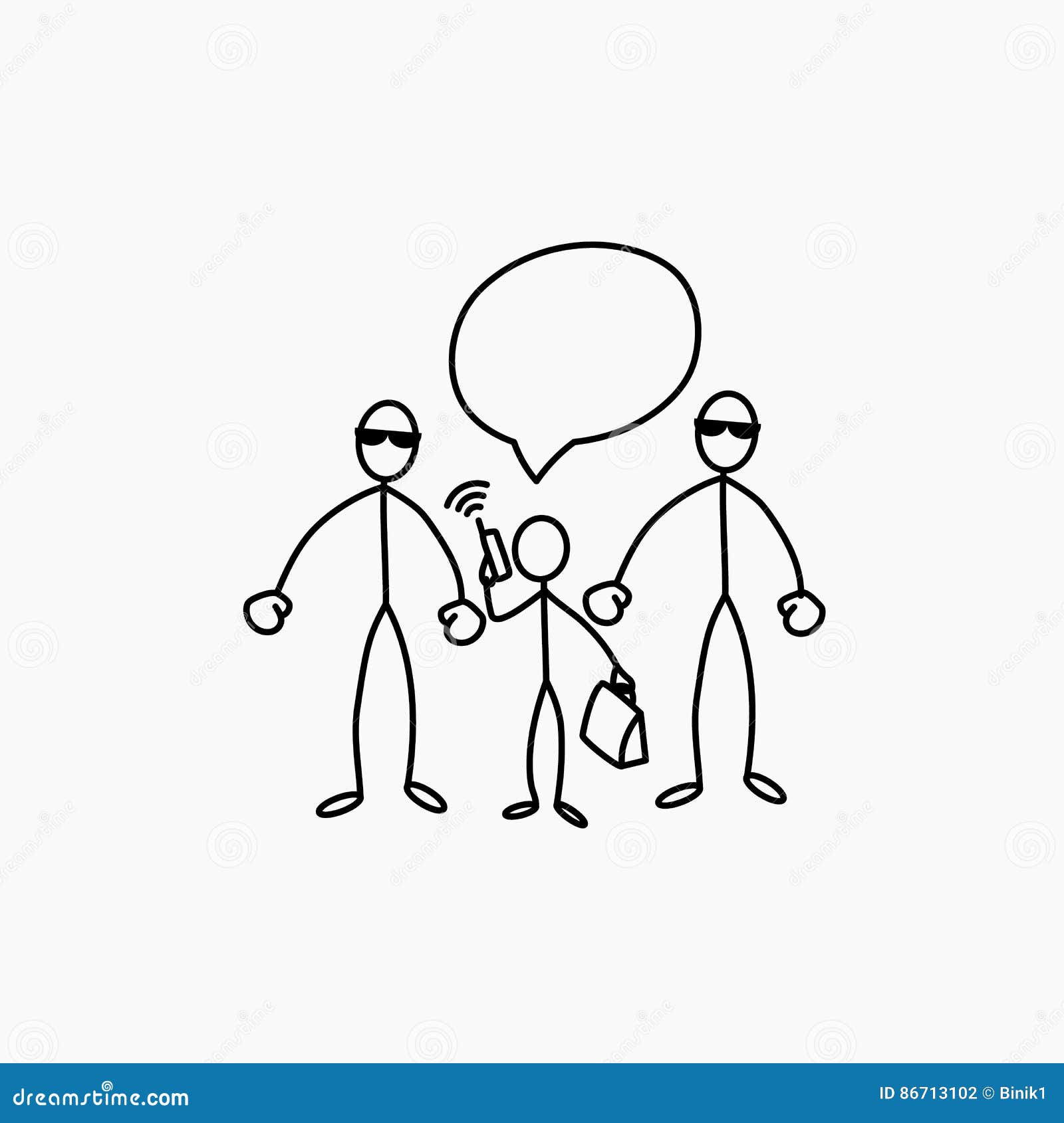 Two Bodyguards Protect Client Stock Vector - Illustration of isolated ...