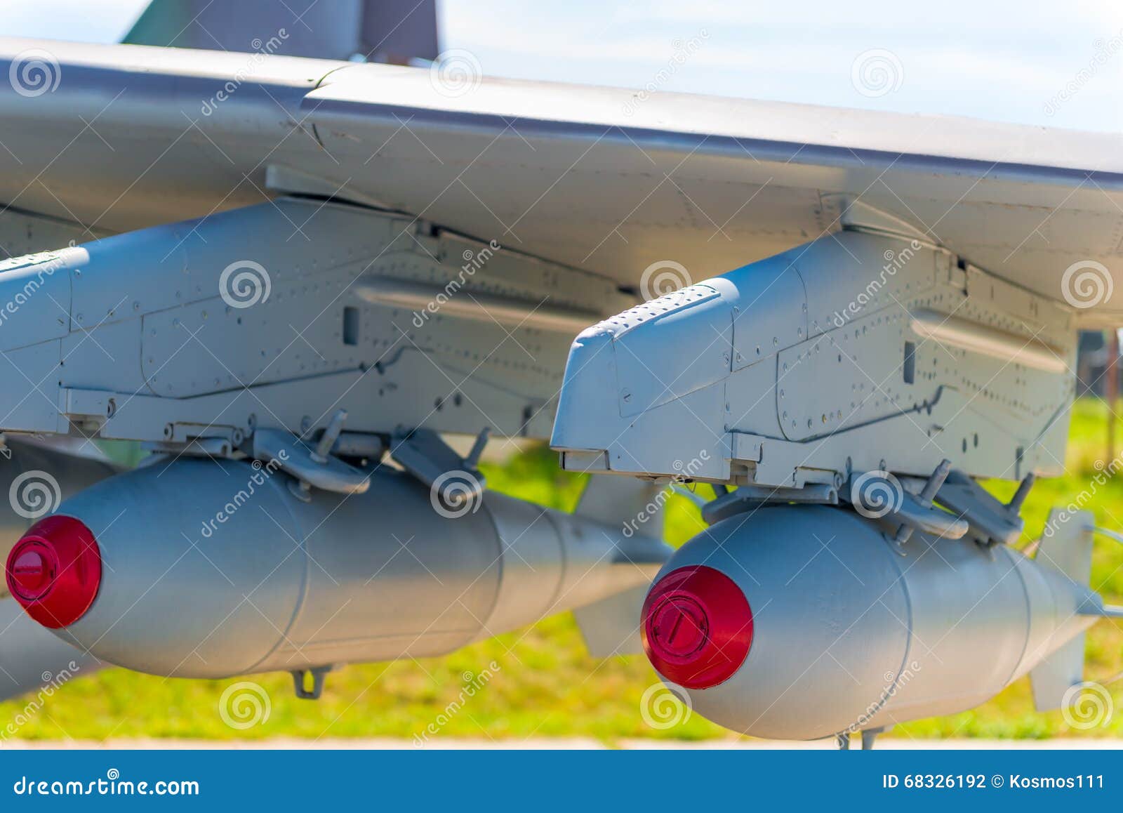 Two Bombs on Military Aviation Bomber Stock Photo - Image of armament ...