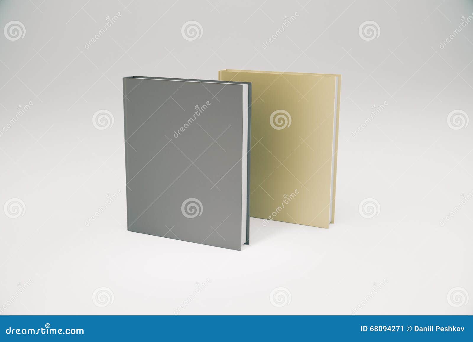 Two Books Different Color with Blank Cover, Mock Up Stock Illustration ...