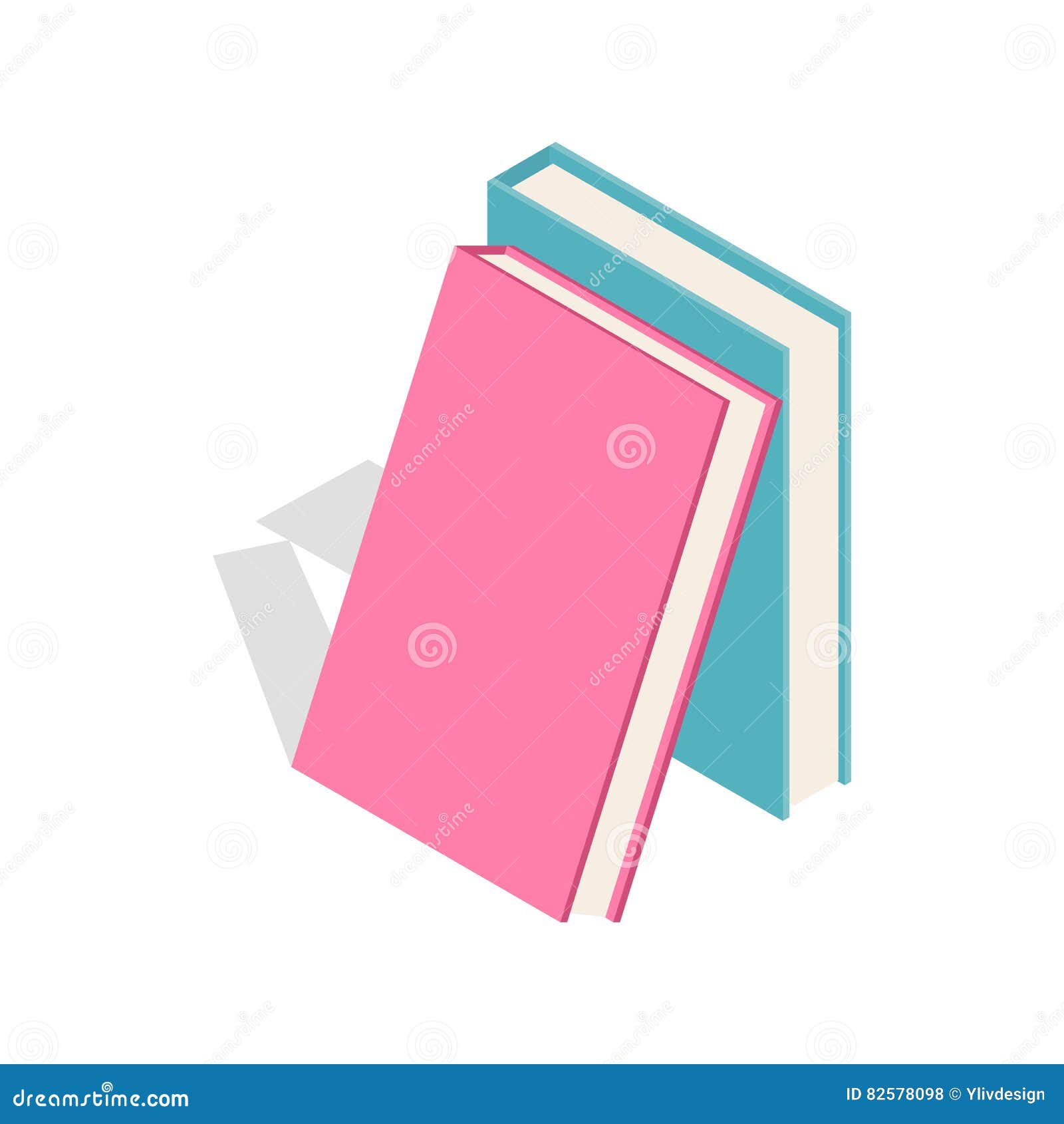 Two Books Icon, Isometric 3d Style Stock Vector - Illustration of blank ...