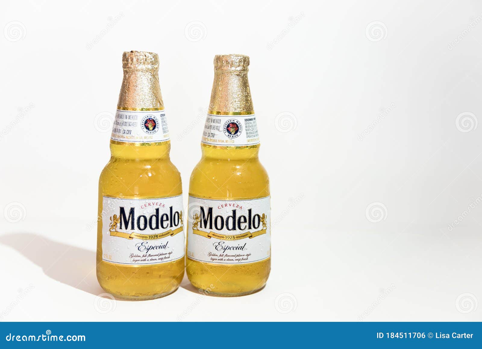 Two Bottle of Modelo on a White Background. Editorial Photo - Image of ...