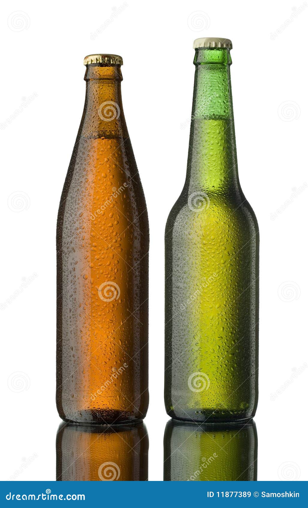 Two bottles of beer stock image. Image of thirst, appetizing - 11877389
