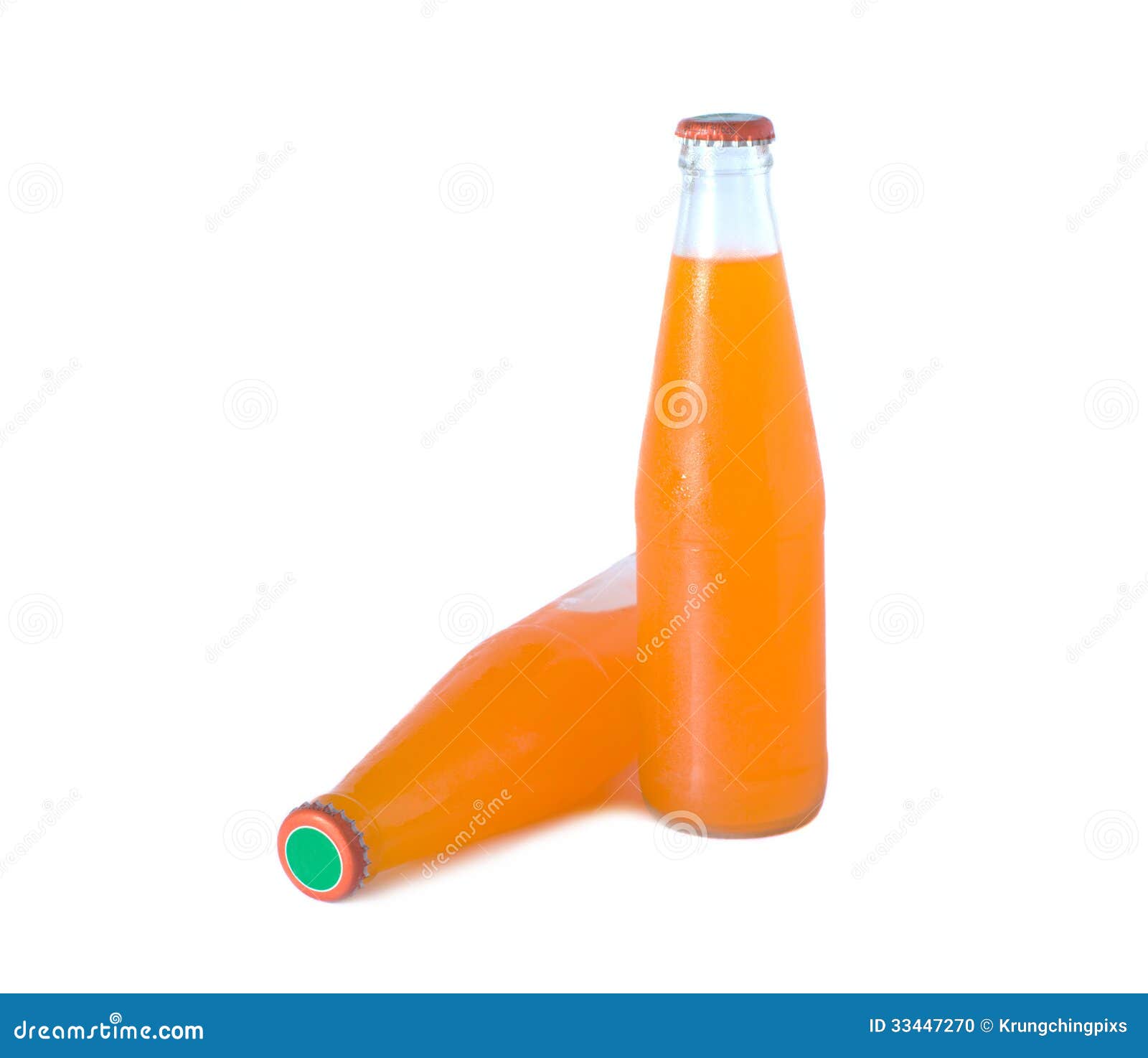 Two Bottles of Orange Juice Stock Photo - Image of isolated, equipment ...