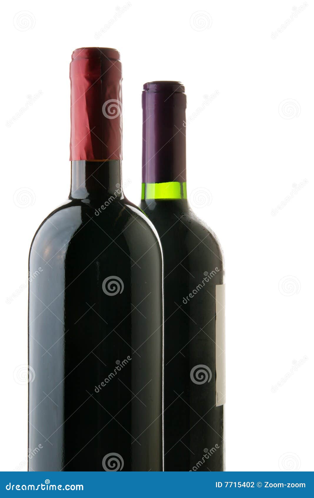 Two bottles of red wine stock photo. Image of space, croked - 7715402