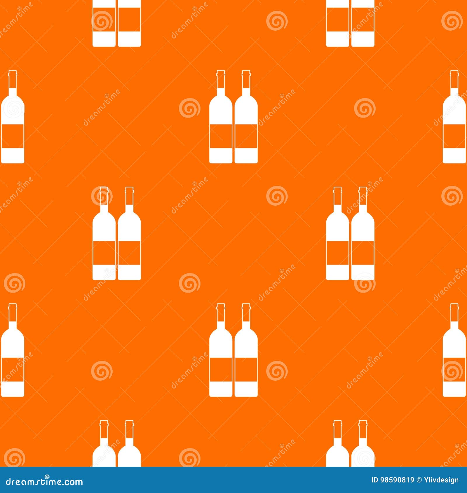 Two Bottles of Wine Pattern Seamless Stock Vector - Illustration of ...