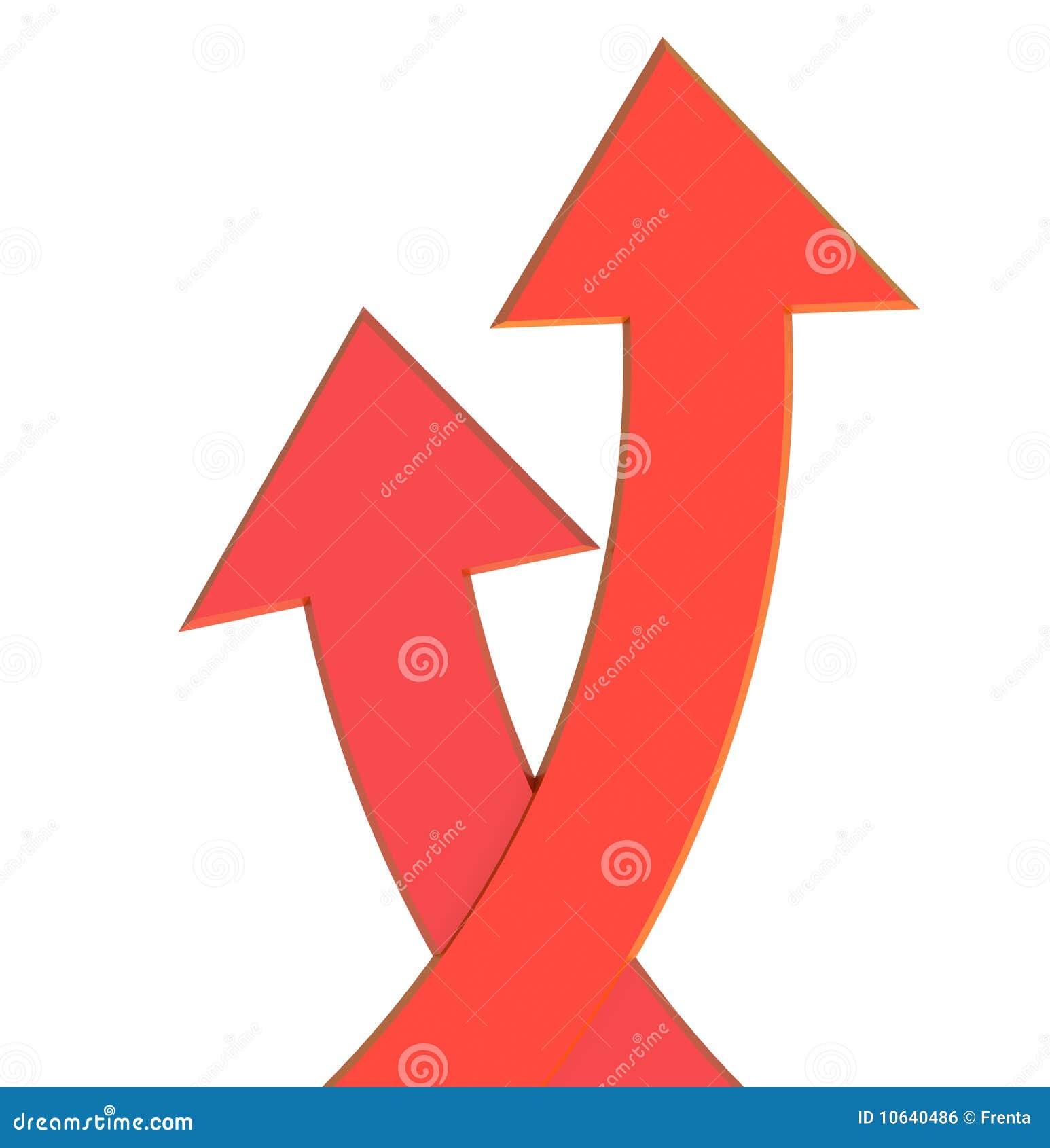 Two bound arrows stock illustration. Illustration of north - 10640486