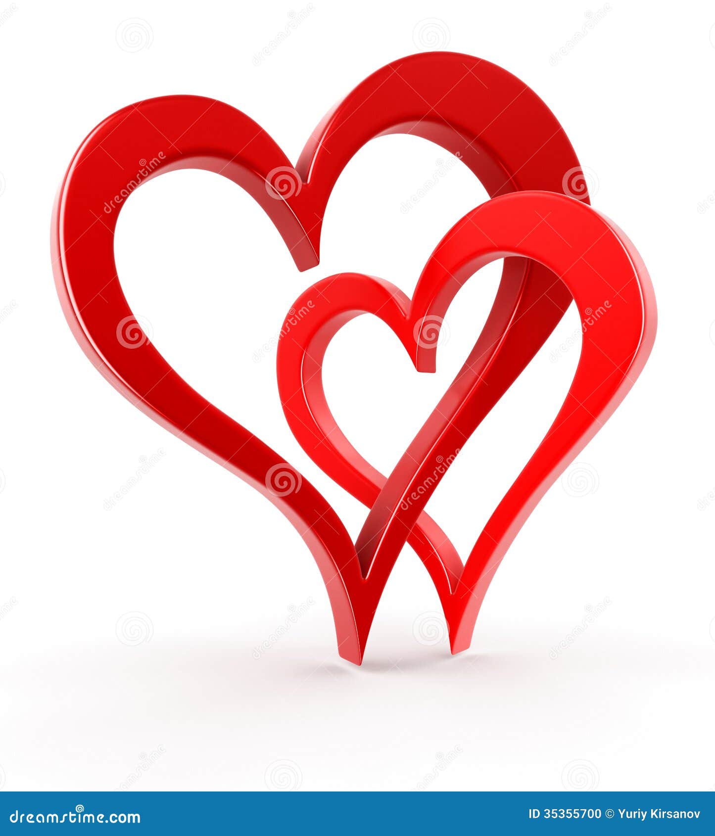 Two bound hearts stock illustration. Illustration of background - 35355700