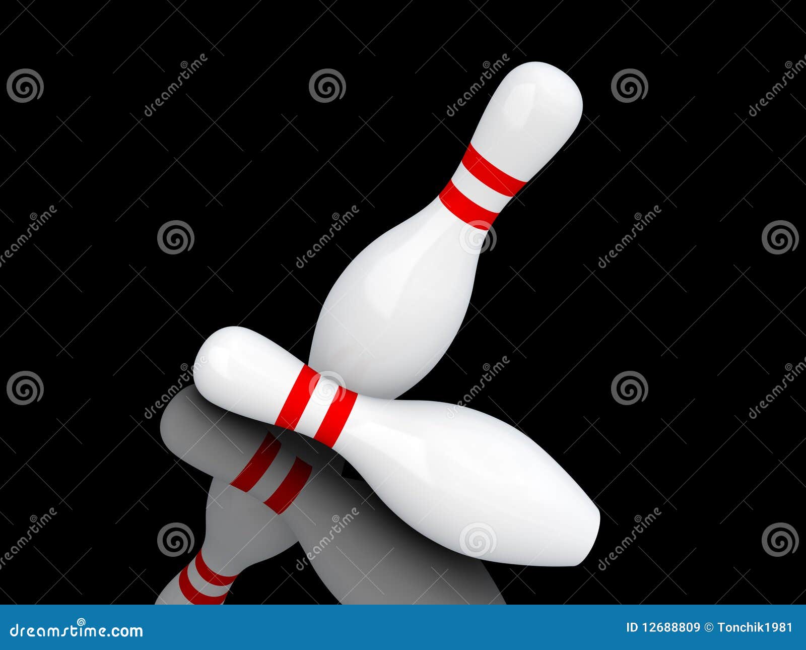 Two bowling pins. stock illustration. Illustration of hobbies - 12688809
