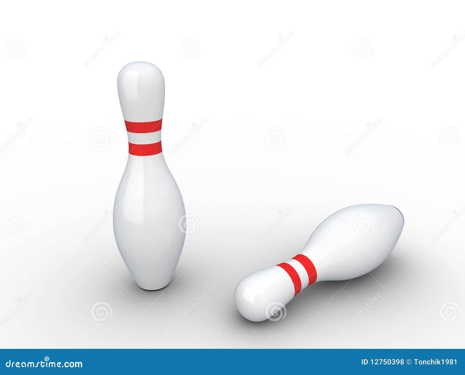 Two bowling pins. stock illustration. Illustration of bowling - 12750398