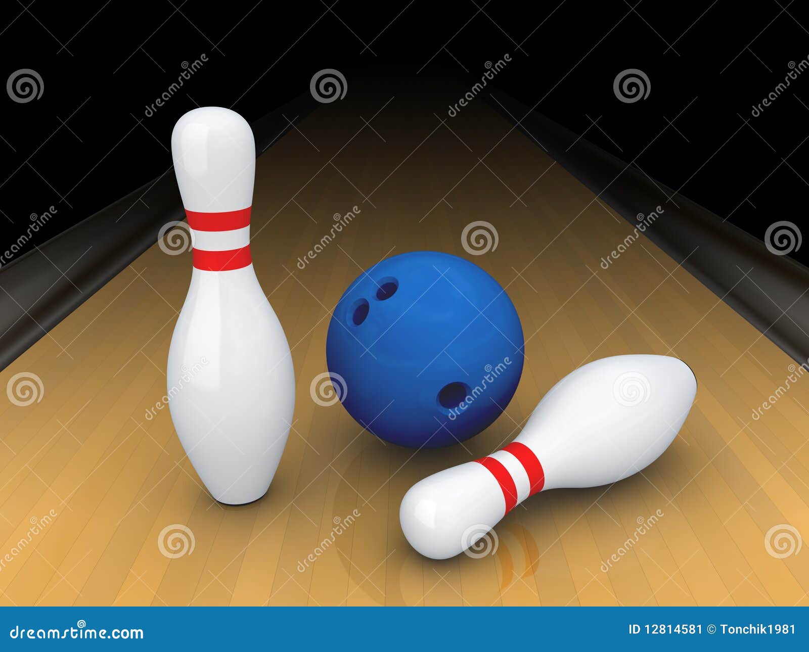 Two bowling pins. stock illustration. Illustration of leisure - 12814581