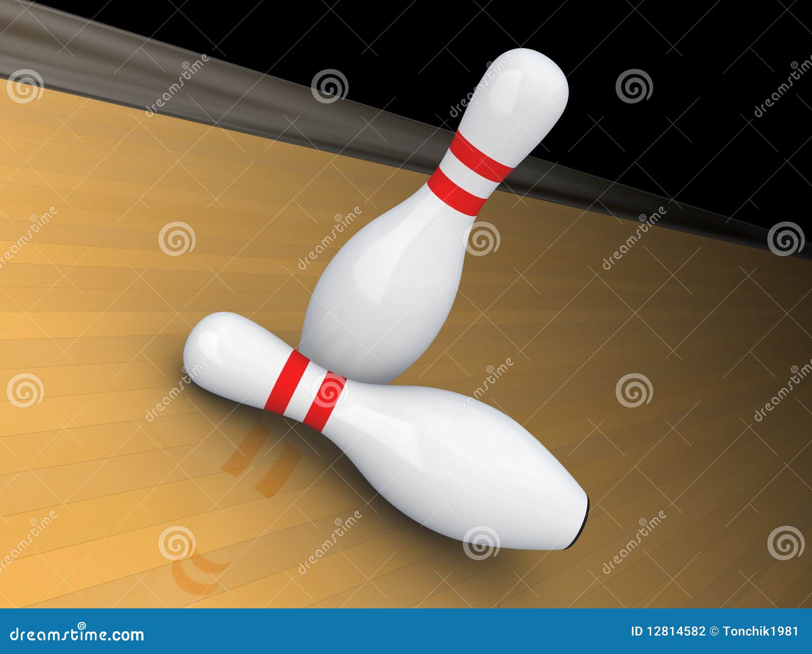 Two bowling pins. stock illustration. Illustration of shape - 12814582