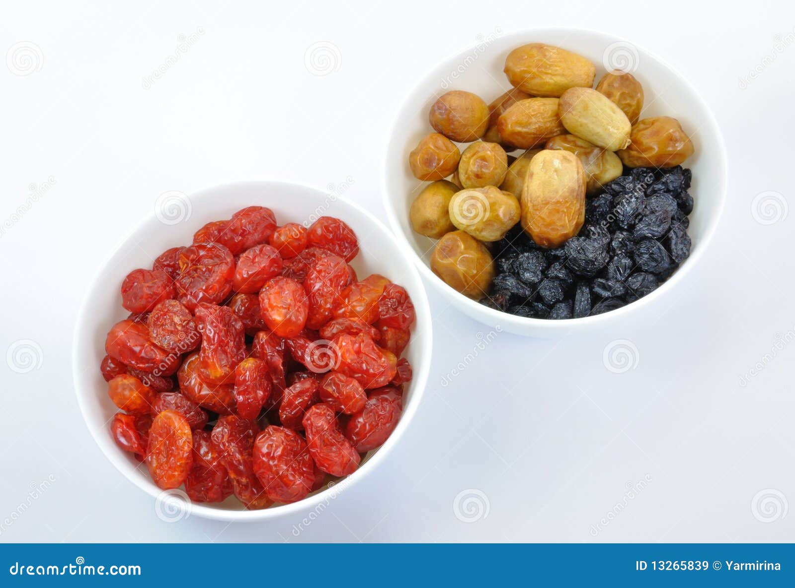 Two Bowls with Dried Fruit Isolated Stock Image - Image of bright, fare ...