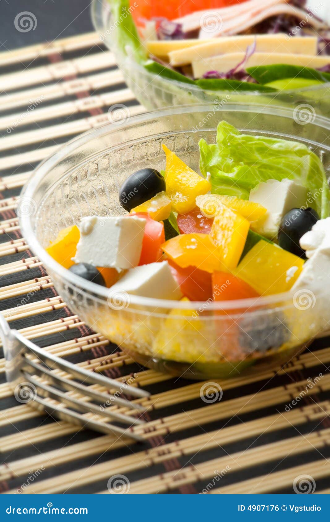 Two Bowls with Vegetarian Salads Stock Photo - Image of cuisine ...