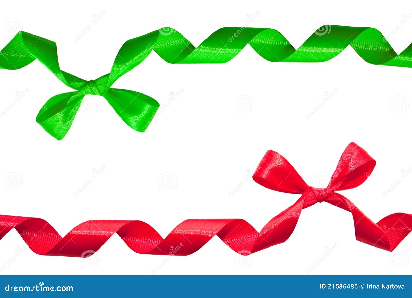 Two Bows Isolated on a White Stock Image - Image of friendship, closeup ...