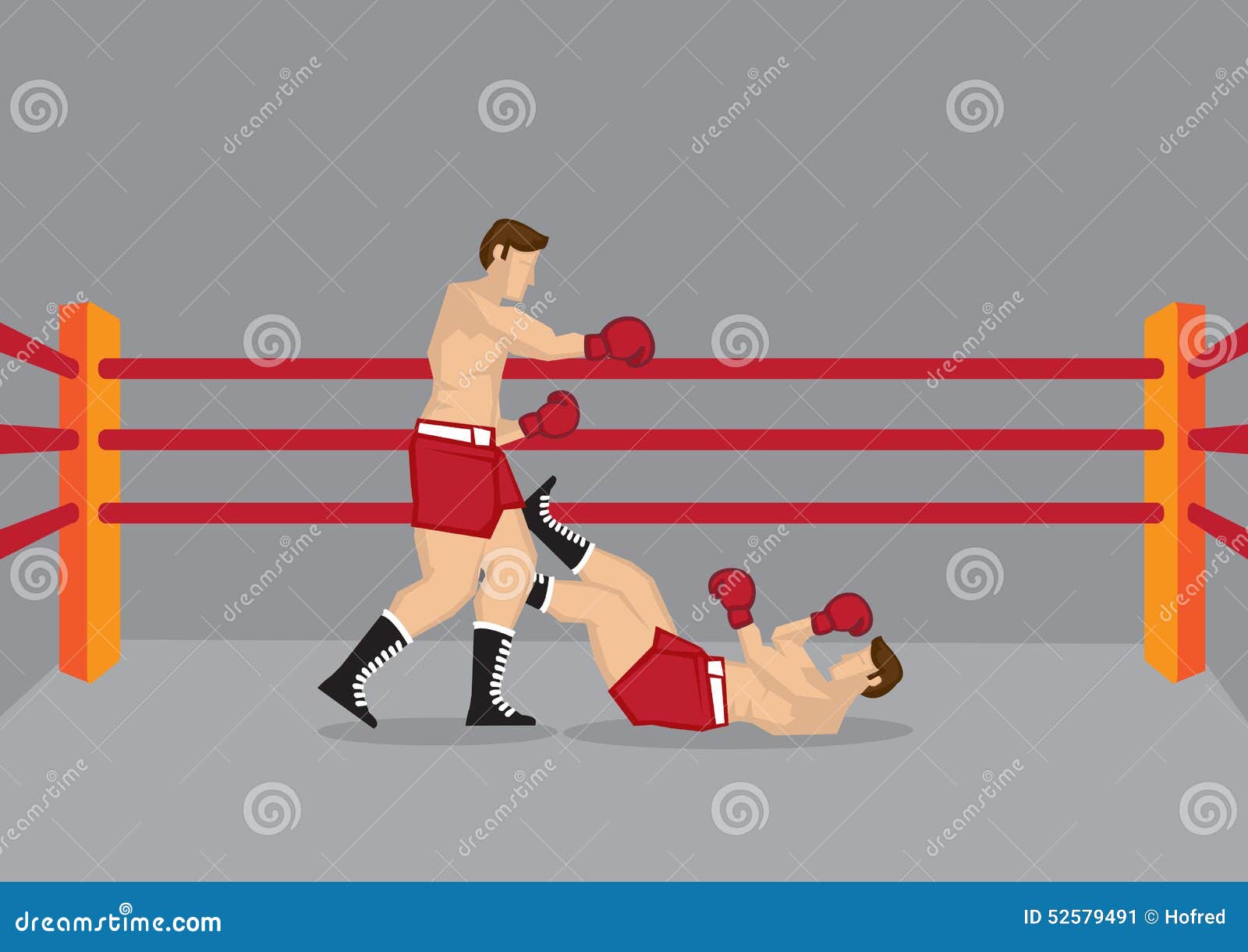 Boxing Knockout Drawing