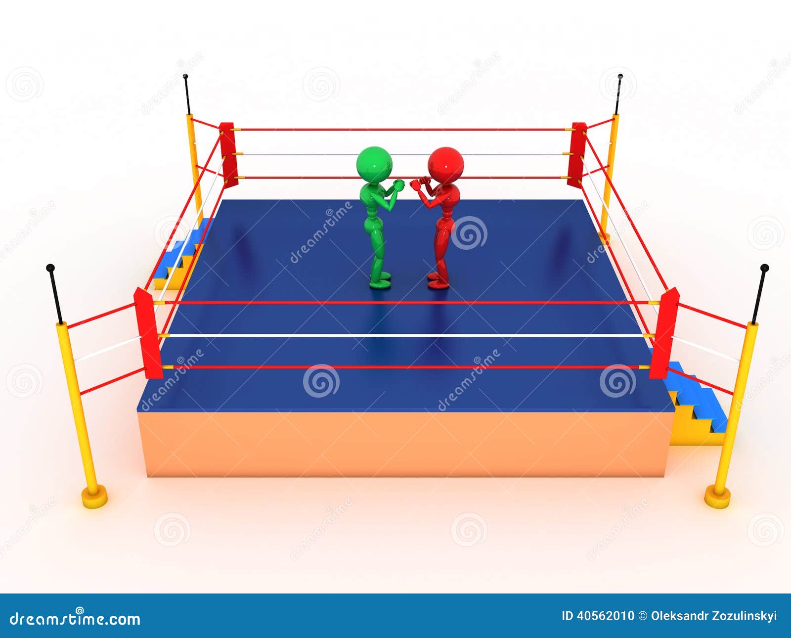 Two Boxers in a Boxing Ring #2 Stock Illustration - Illustration of ...