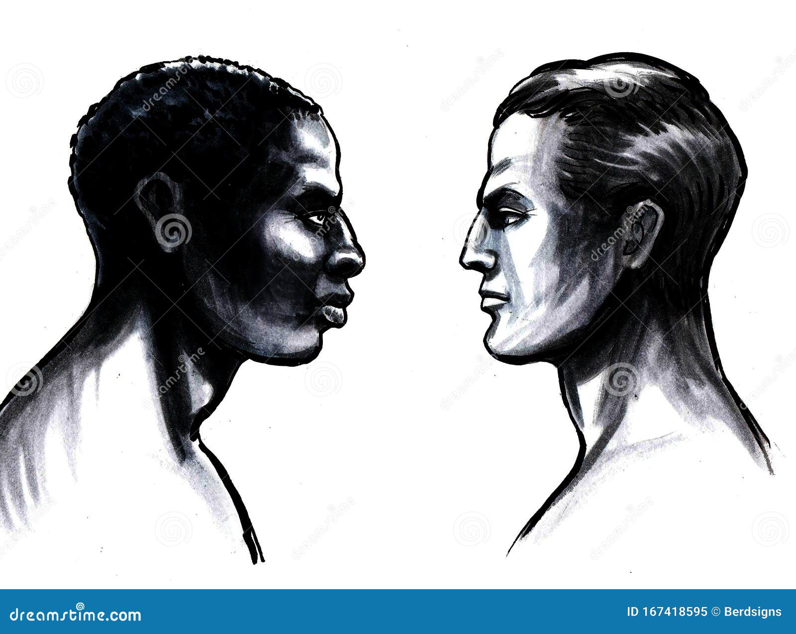 Two boxers stock illustration. Illustration of watercolor - 167418595