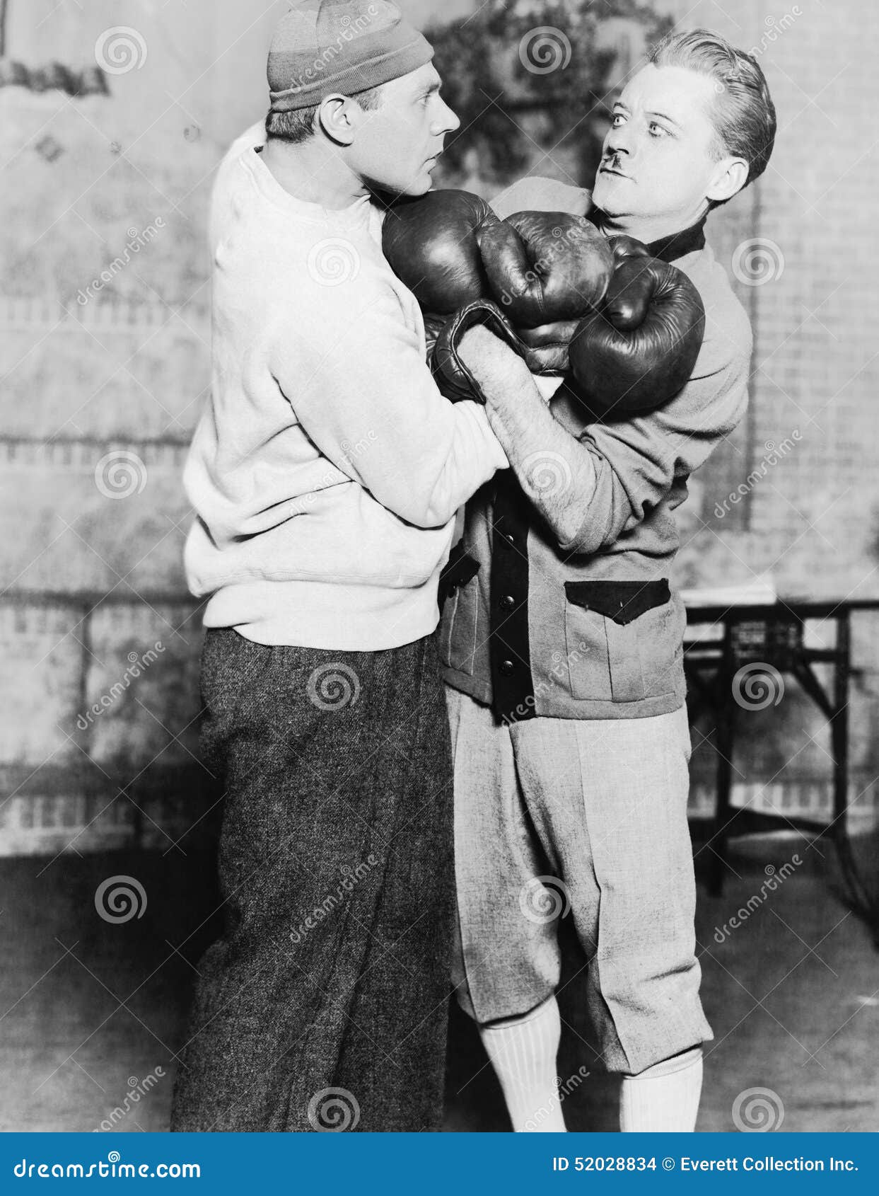 Two Boxers Wrestling Together Stock Photo - Image of gyms, arguing ...