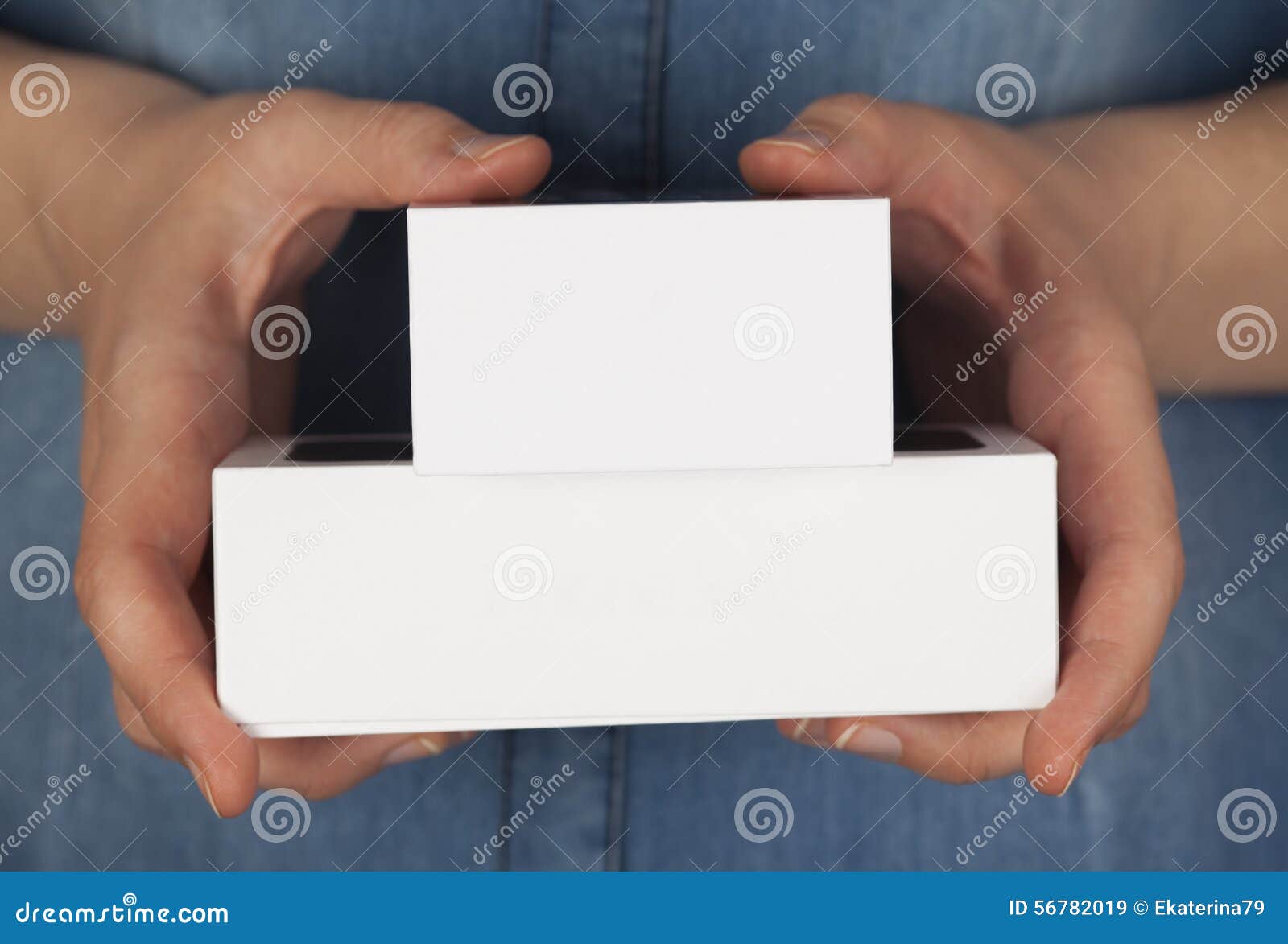 Two boxes in woman hands stock image. Image of hand, hold - 56782019