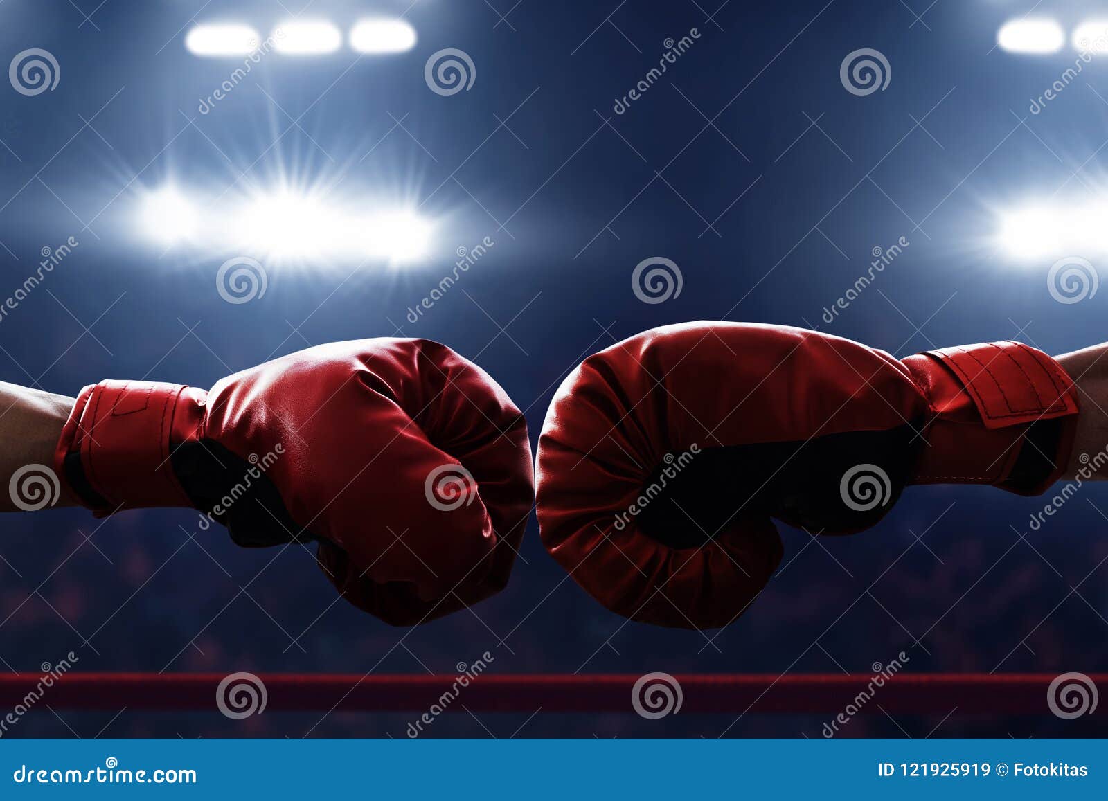 Two Boxing Gloves on the Rings Stock Image - Image of boxing ...
