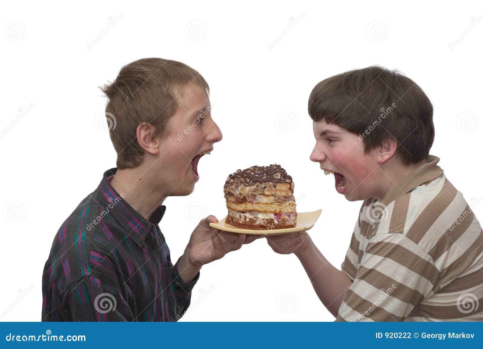Two boys stock photo. Image of large, tasty, eager, cake - 920222