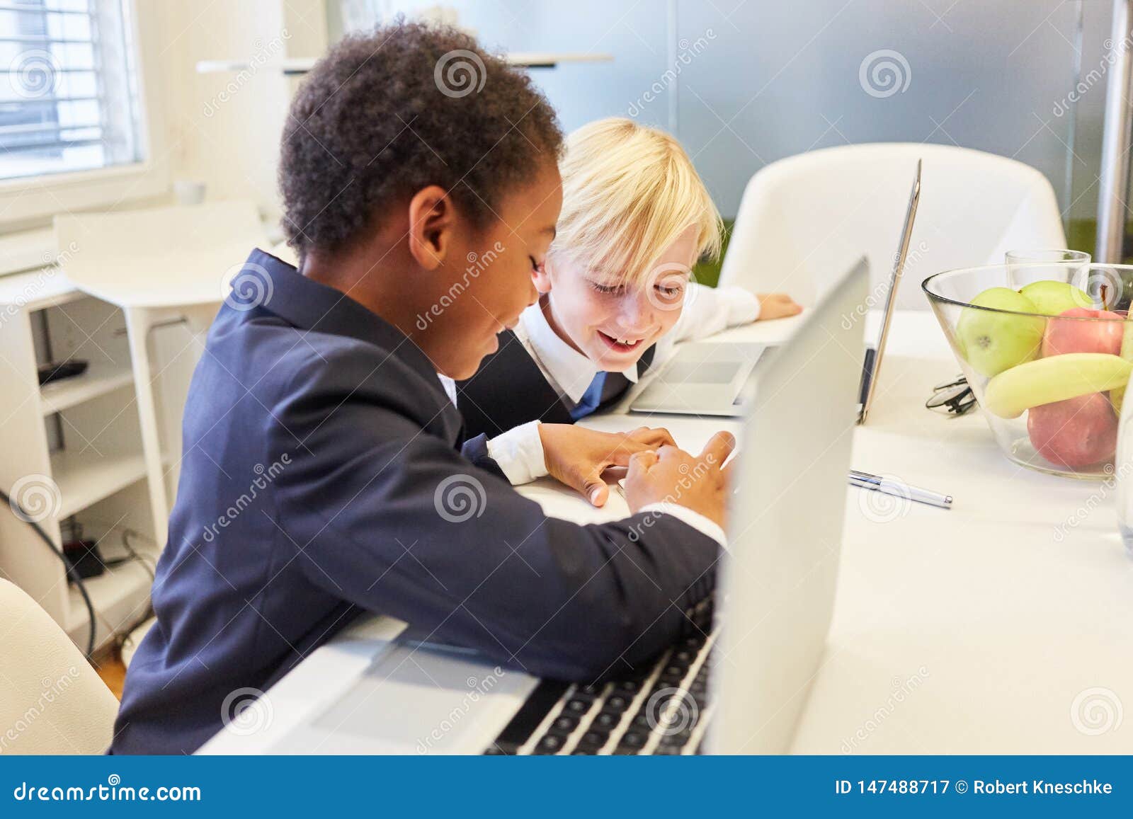 Students Learn Together in the Computer Course Stock Image - Image of ...