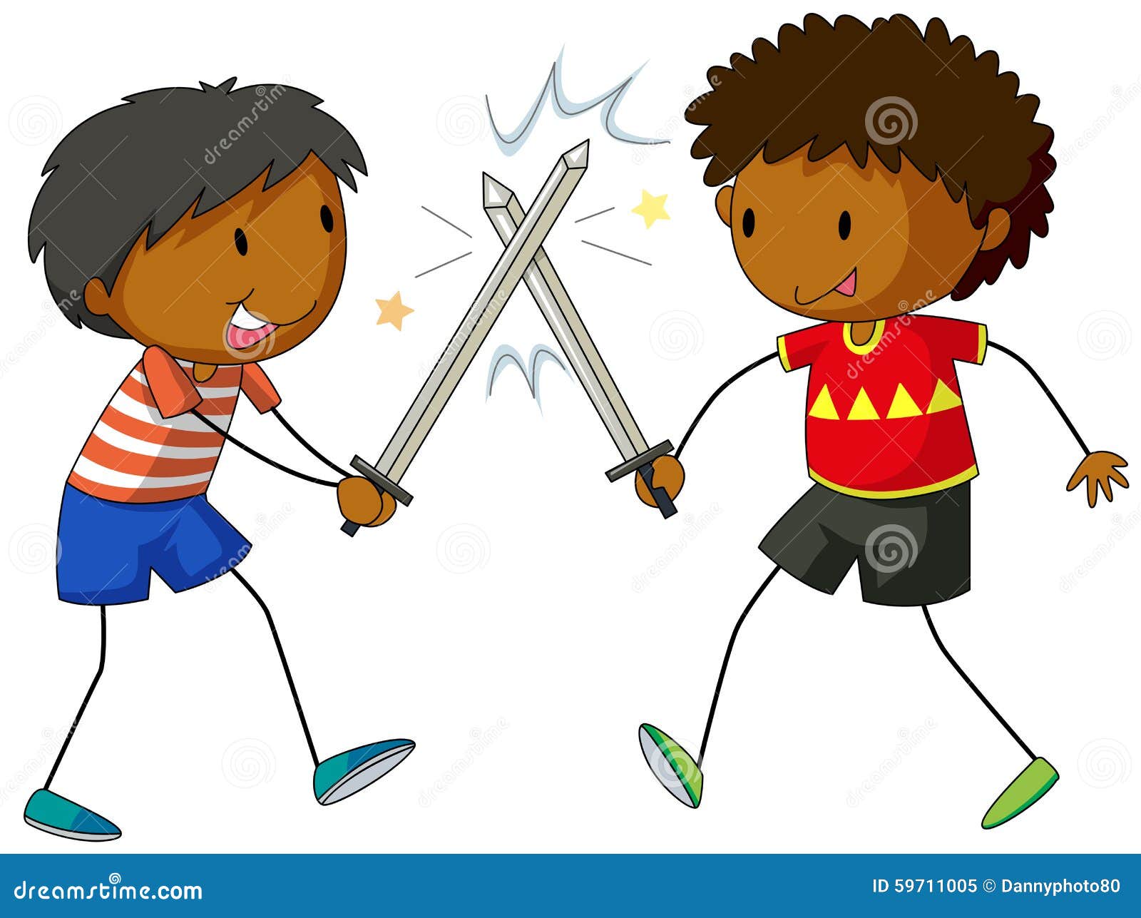 Fighting Boys Cartoon Vector | CartoonDealer.com #72533045