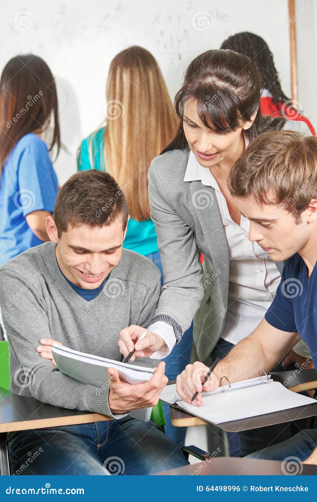 Two Boys Learn in Private Lessons Stock Photo - Image of work, teacher ...