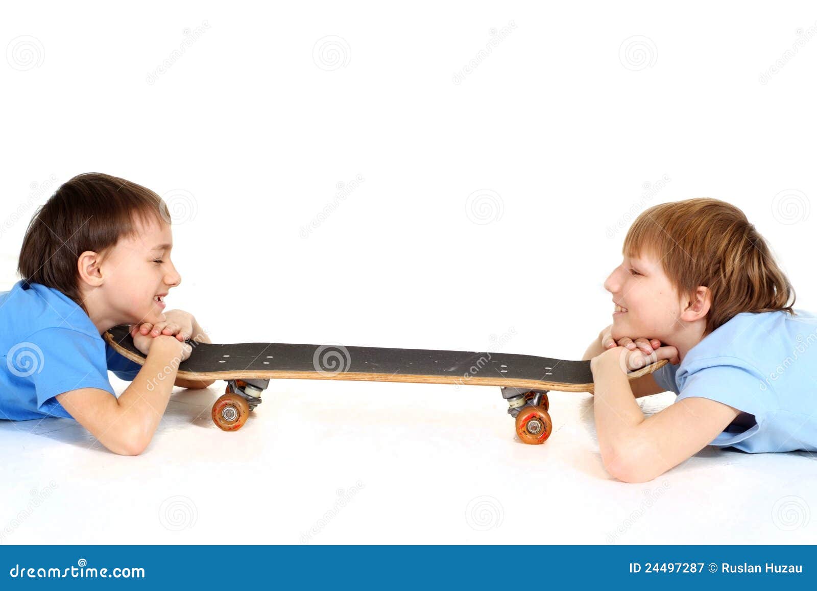 Two Boys Look at Each Other Stock Image - Image of play, active: 24497287