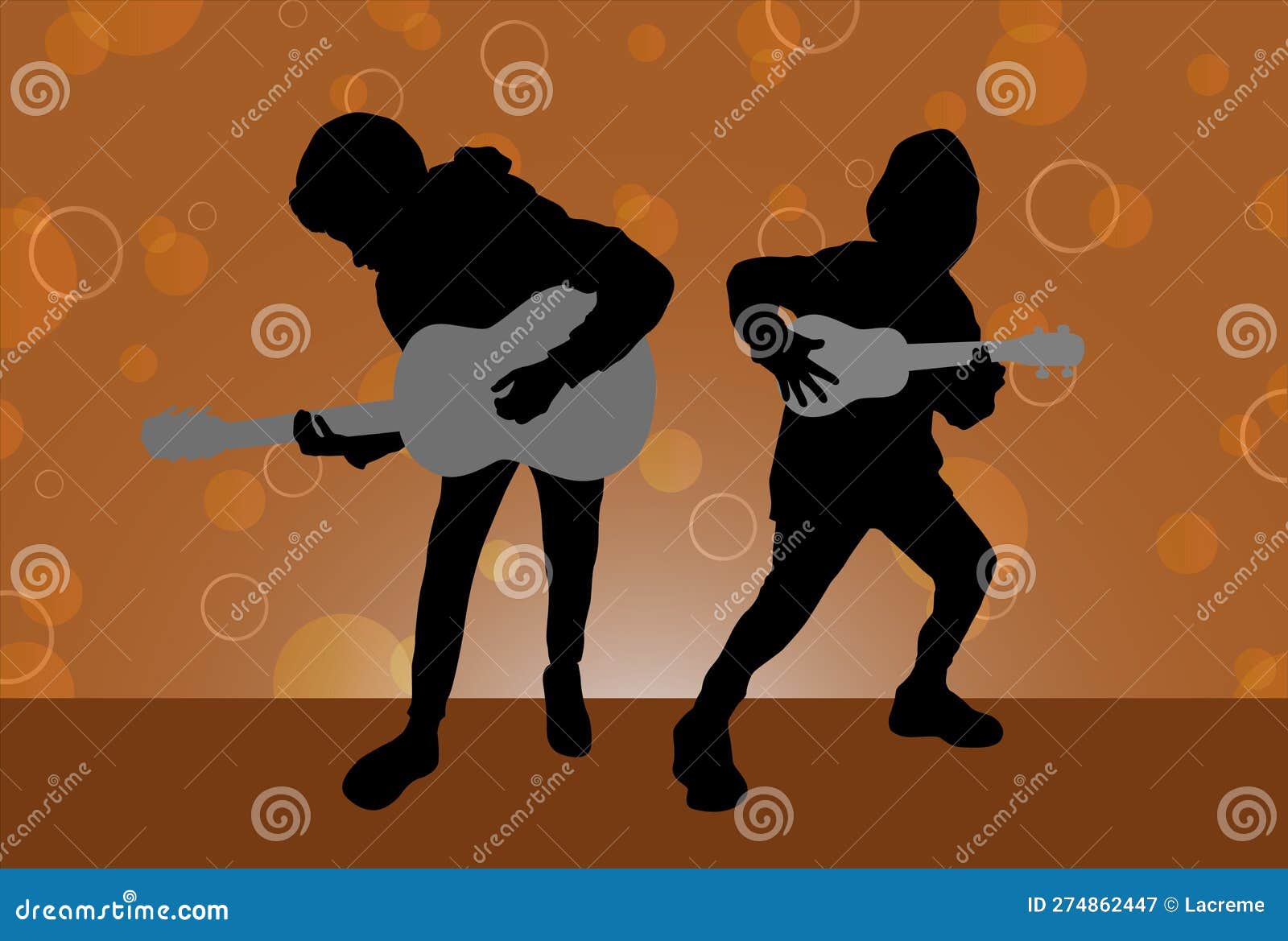 Two boys playing ukulele stock vector. Illustration of boys - 274862447