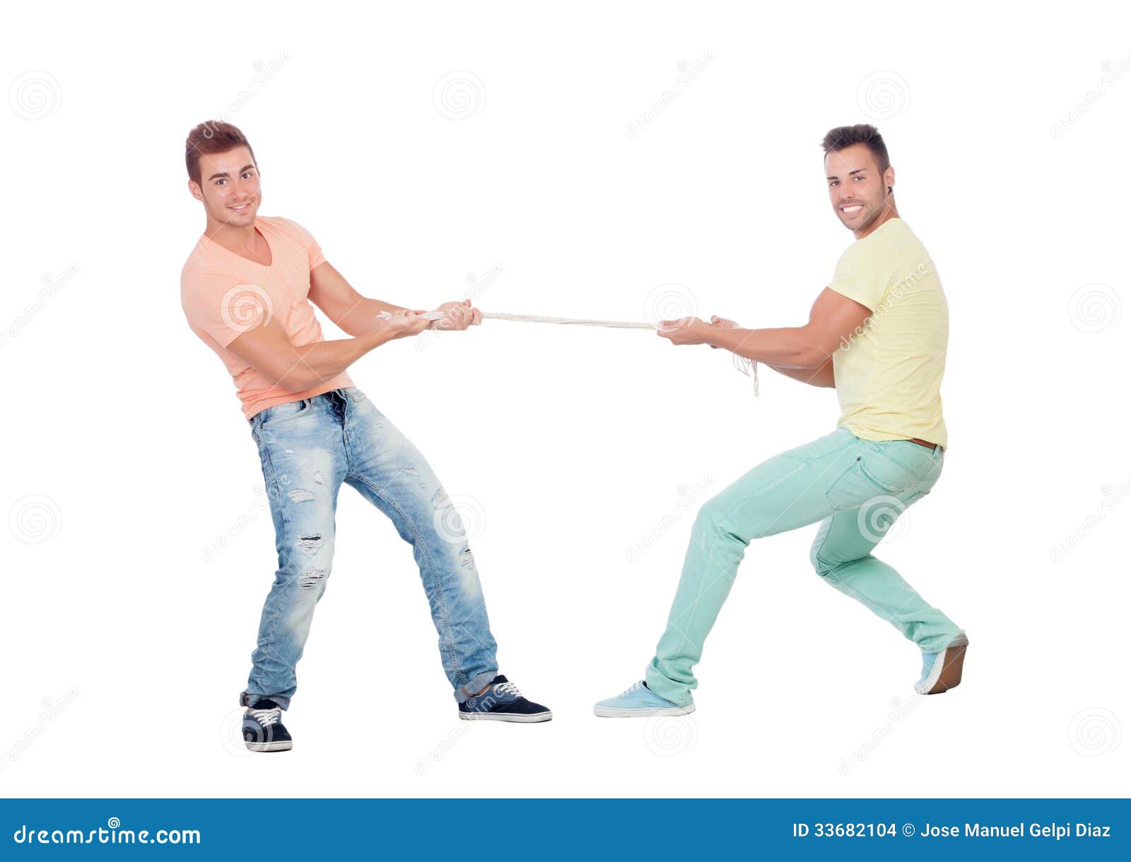 Two boys pulling a rope stock photo. Image of businessman - 33682104