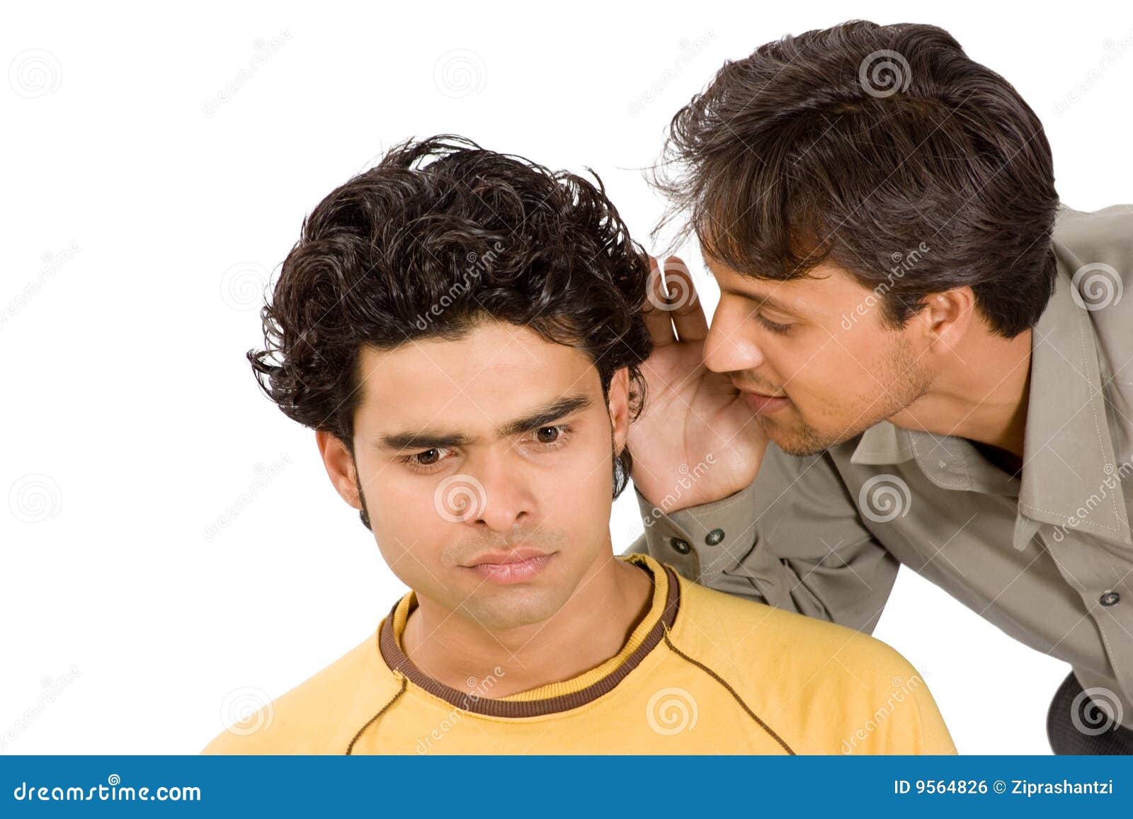 Two boys sharing secrets stock photo. Image of boss, hushed - 9564826