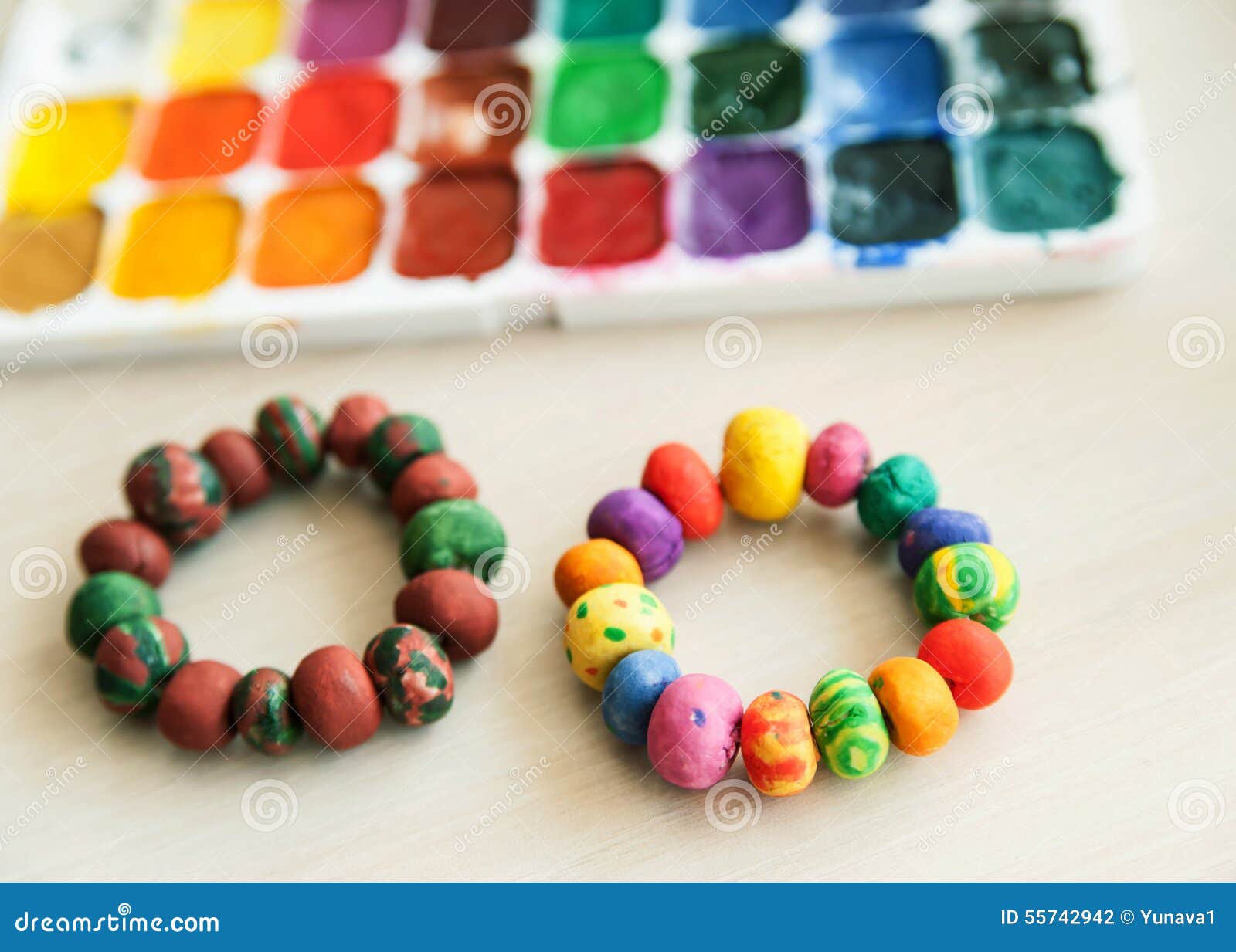 Two bracelet. stock photo. Image of bead, large, homemade - 55742942
