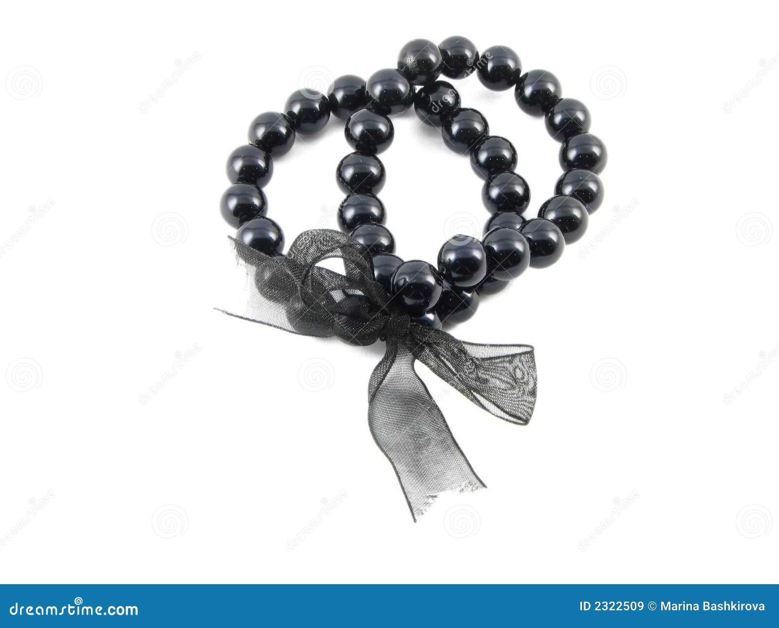 Two Bracelets with the Bow. Stock Image - Image of light, textile: 2322509