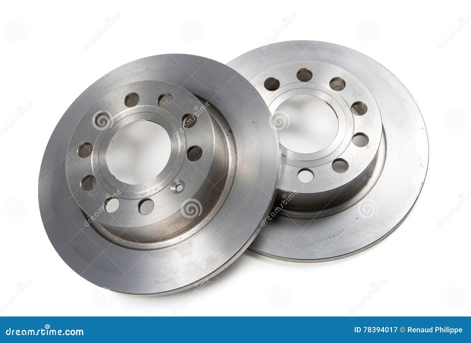 Two Brake Discs Isolated on White Background Stock Image - Image of ...