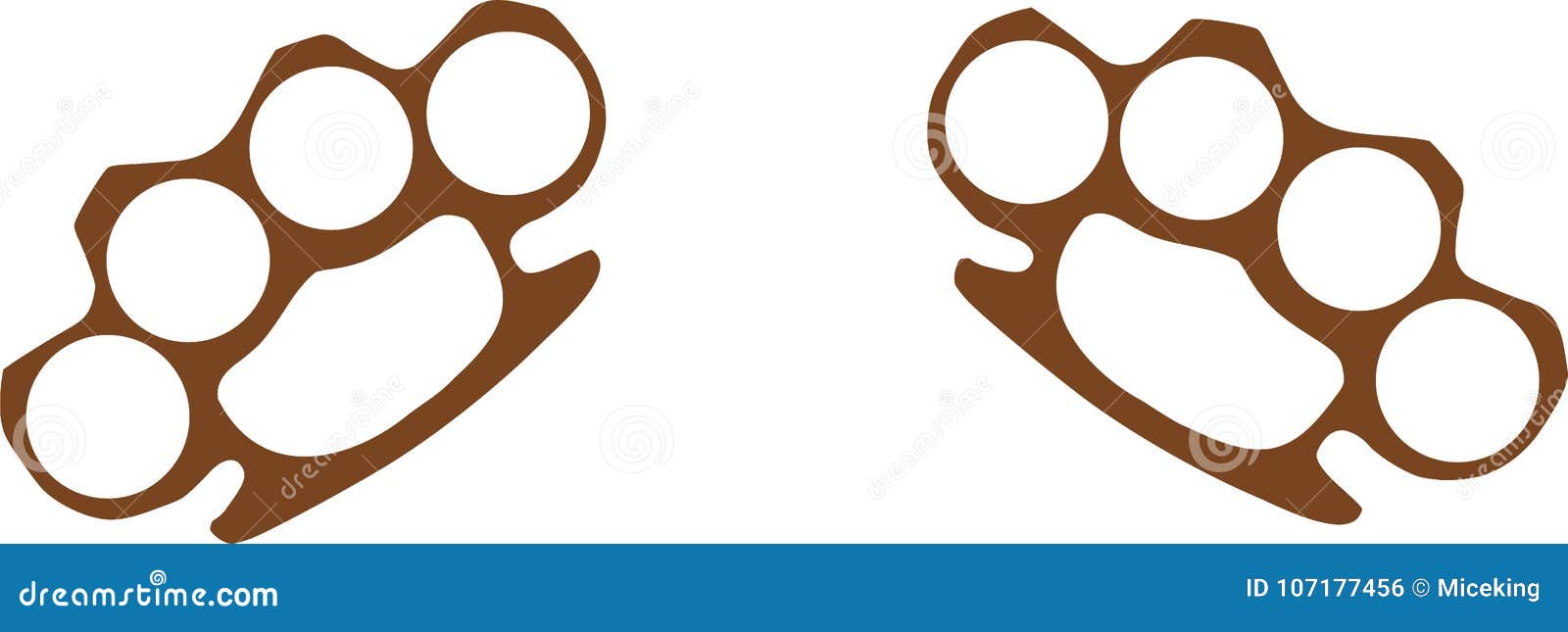 Two brass knuckles stock vector. Illustration of fight - 107177456