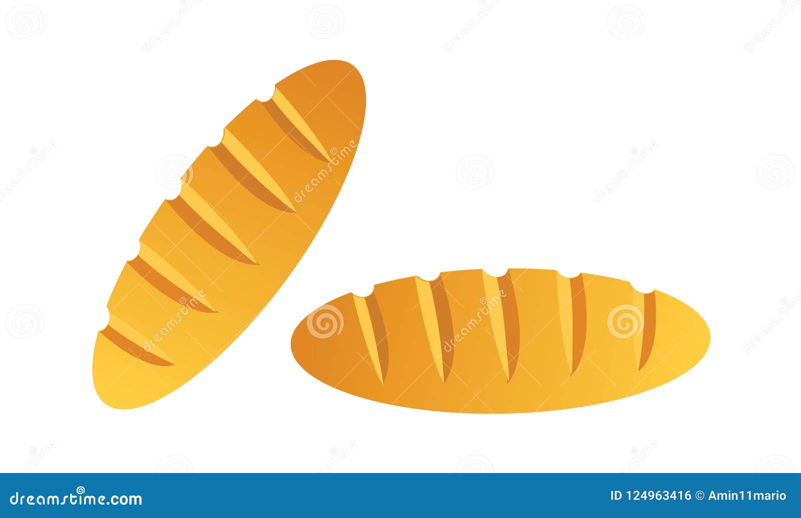 Two breads for breakfast stock illustration. Illustration of food ...