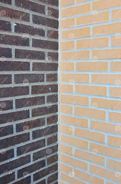 Two Brick Walls stock image. Image of grey, dark, middle - 15371867