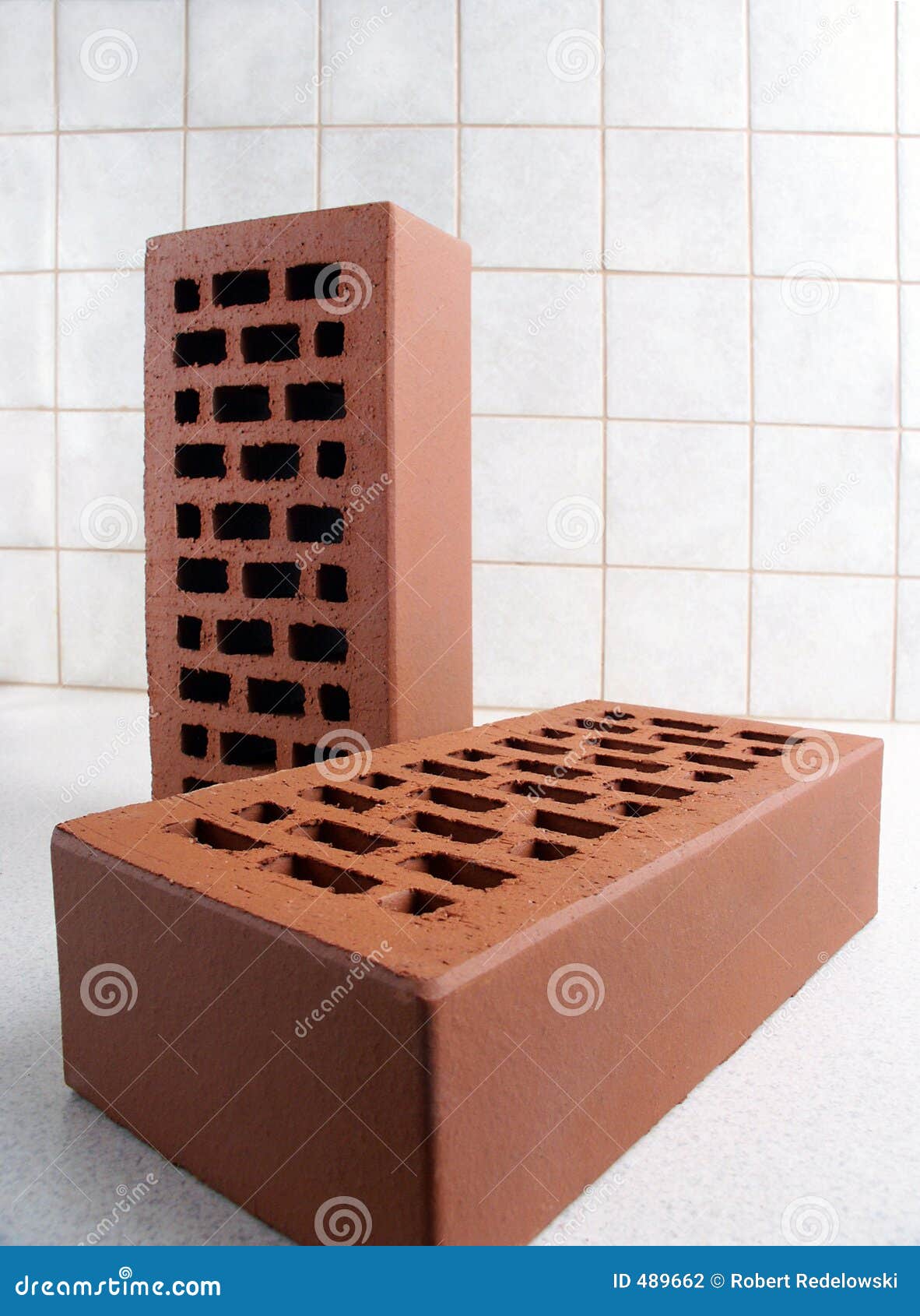 Two Bricks stock photo. Image of reddish, build, brick - 489662