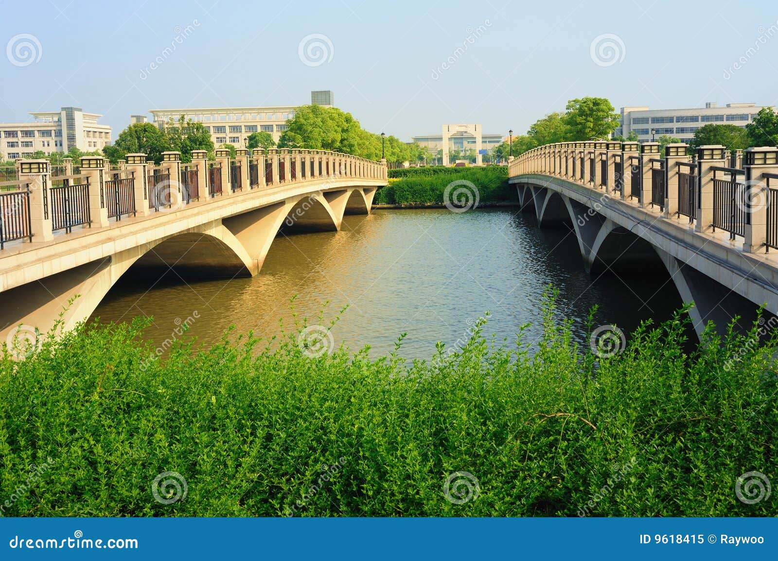Two bridges stock image. Image of crossing, metro, handrail - 9618415