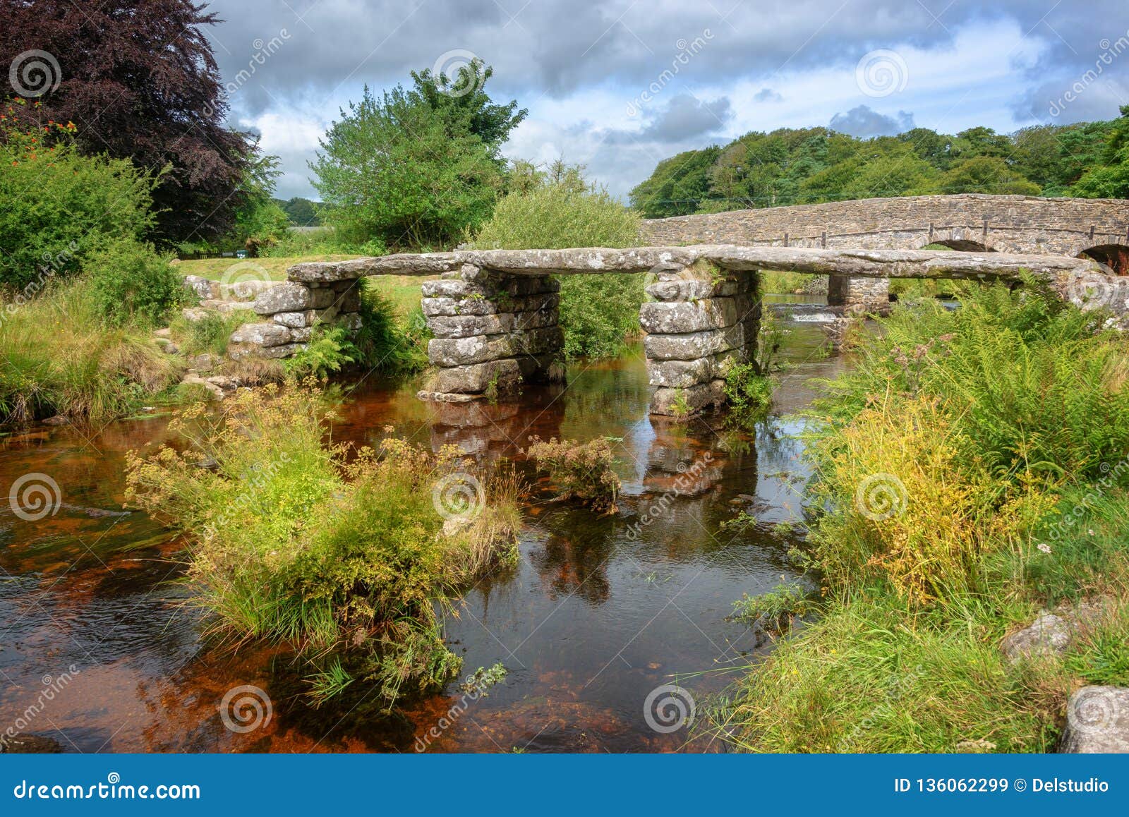 Two Bridges in Dartmoor, Devon UK Stock Image - Image of scenery ...