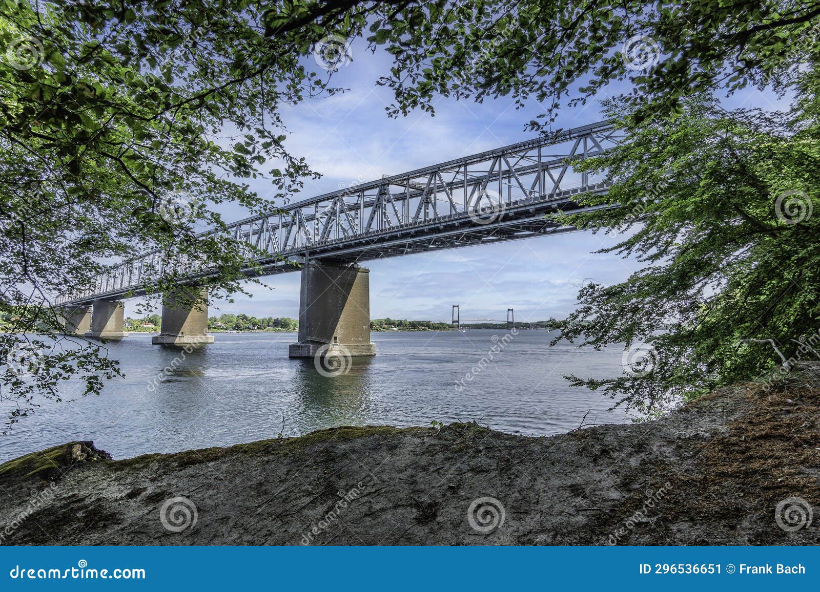 Two Bridges Over Little Belt, Denmark Stock Image - Image of denmark ...