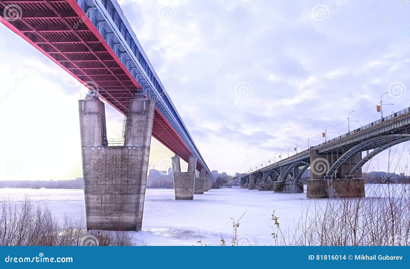 Two bridges stock photo. Image of transportation, point - 81816014