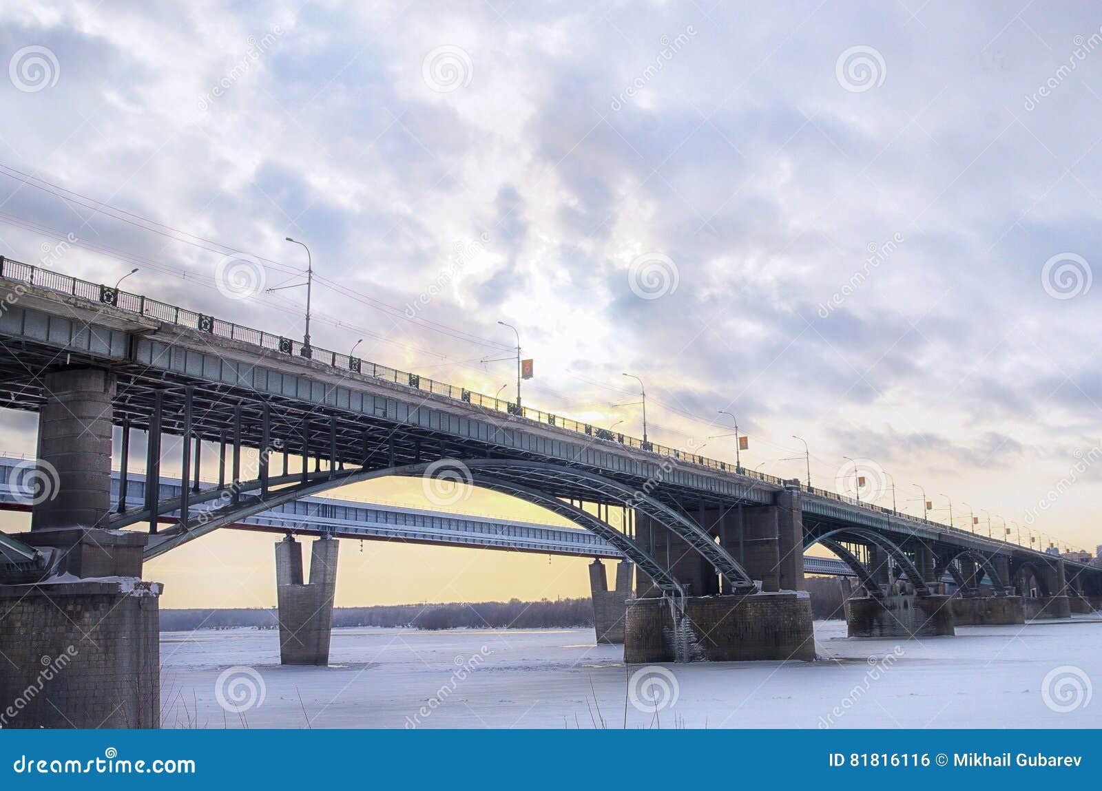 Two bridges stock photo. Image of reflection, riverside - 81816116