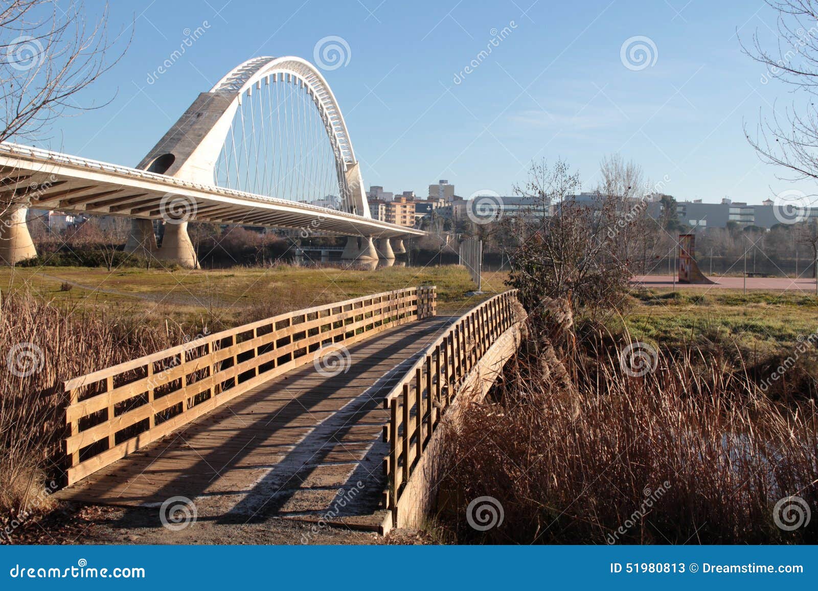 Two Bridges in the Same Direction Stock Image - Image of wood, bridges ...