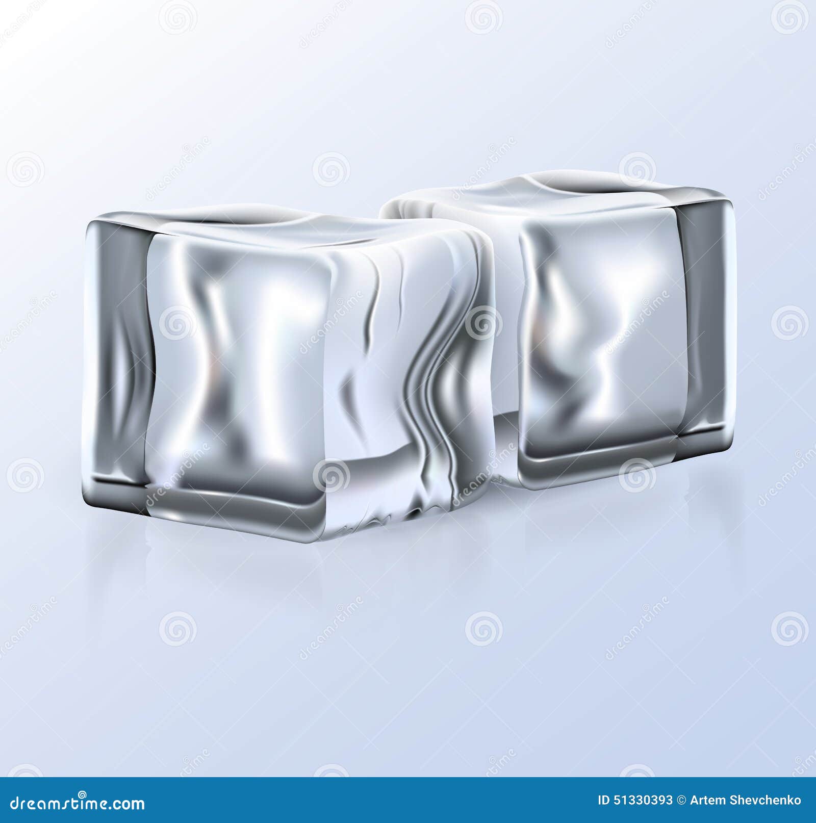 Two bright ice blocks stock vector. Illustration of clean - 51330393