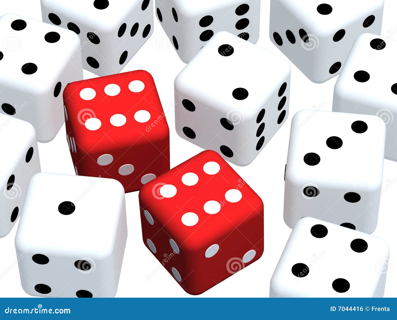 Two bright playing bones stock illustration. Illustration of leisure ...