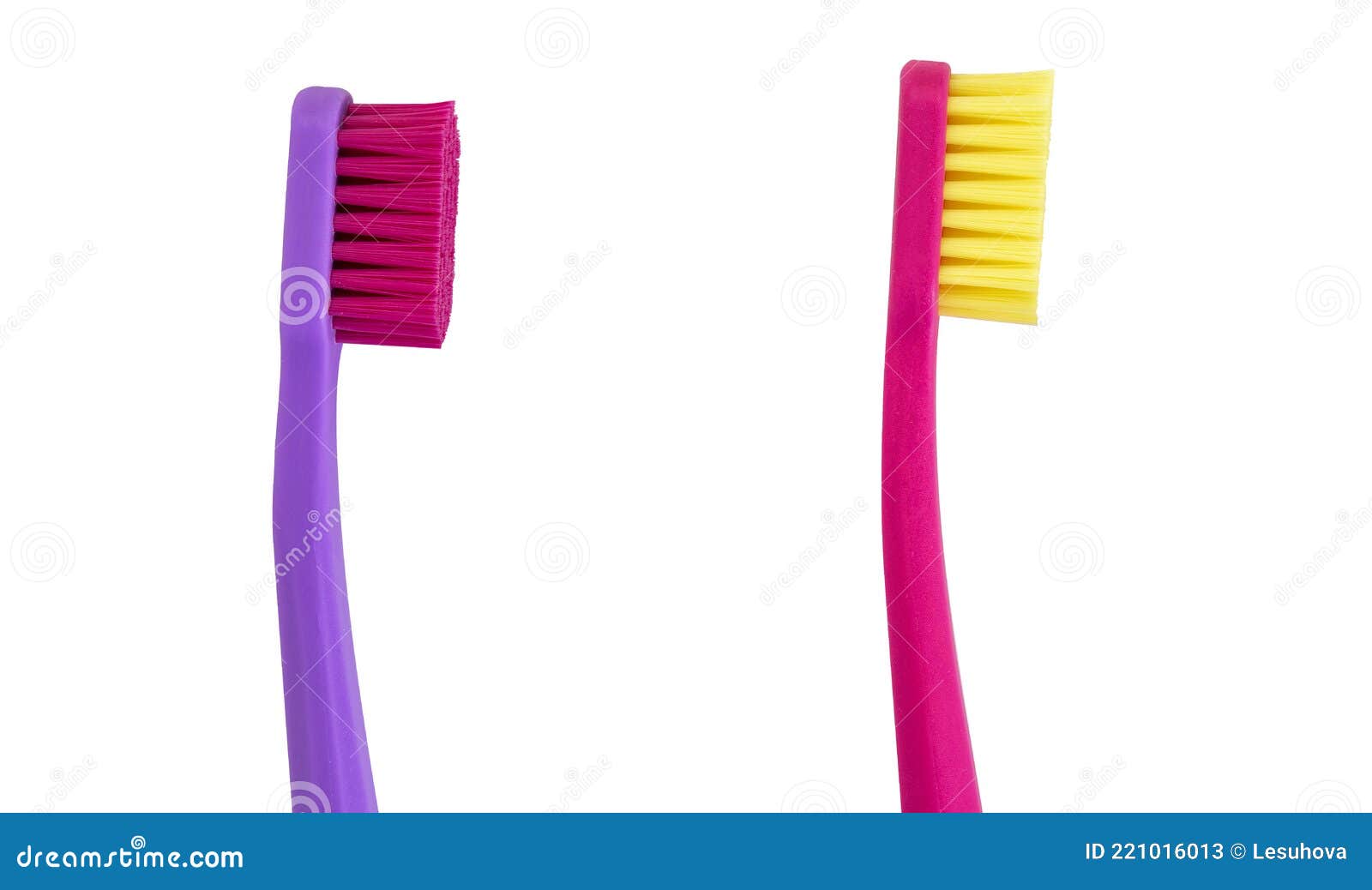 Two bright toothbrushes stock image. Image of hygiene - 221016013