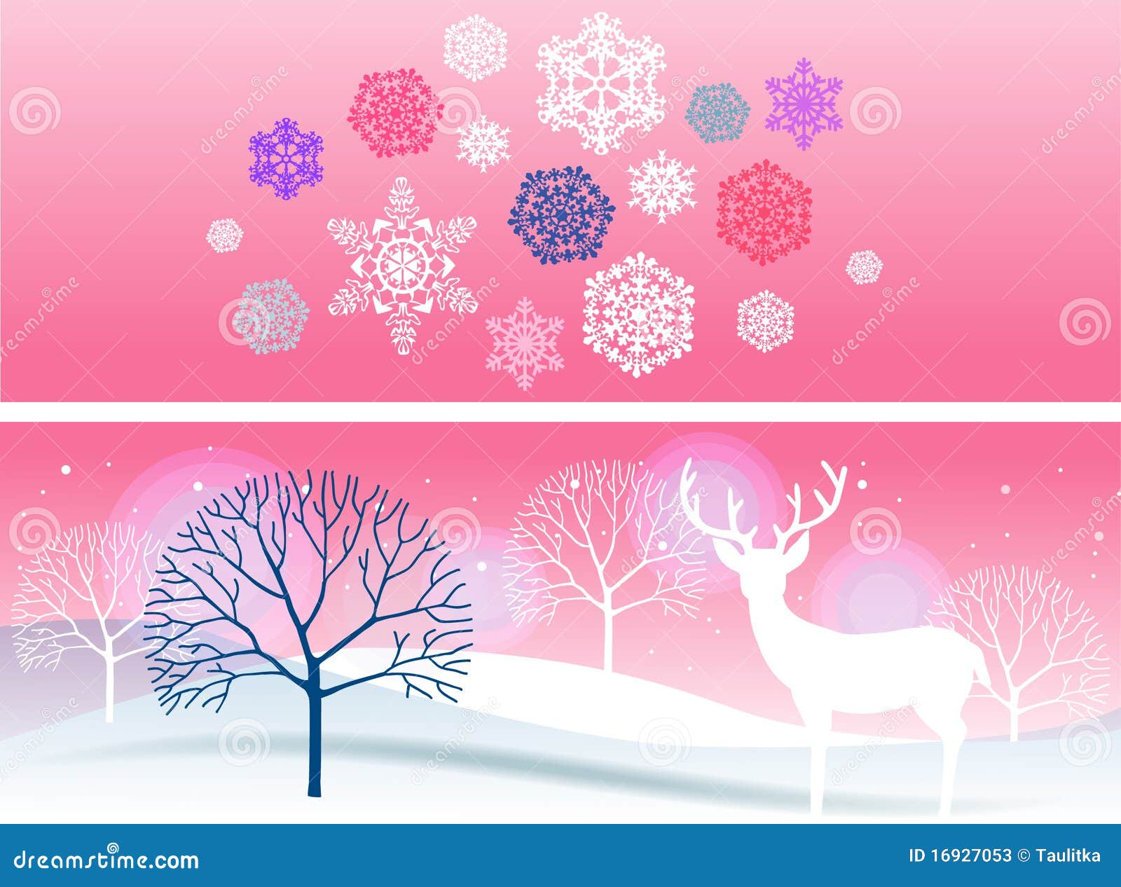 Two bright winter banners stock vector. Illustration of christmas ...